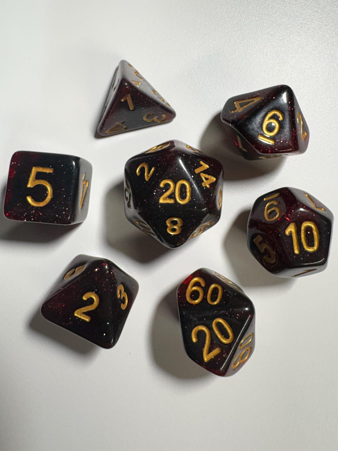 Demon Blood | 7 Piece Dnd Dice Set - Etsy