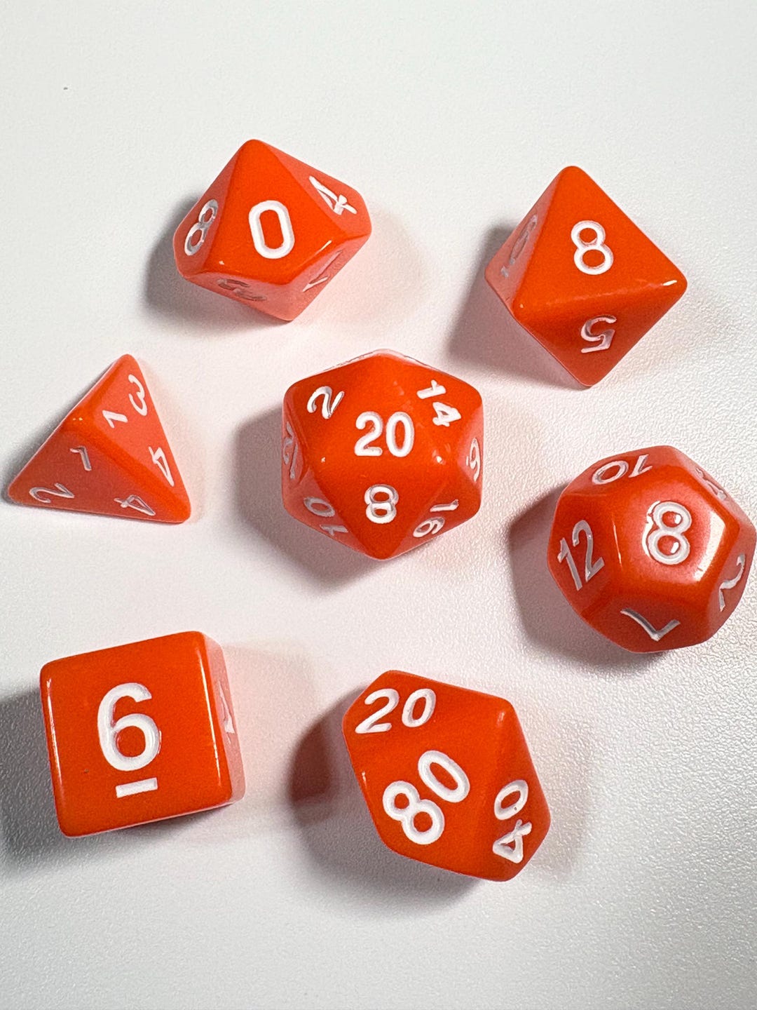 Basic Orange | 7 Piece Dnd Dice Set - Etsy