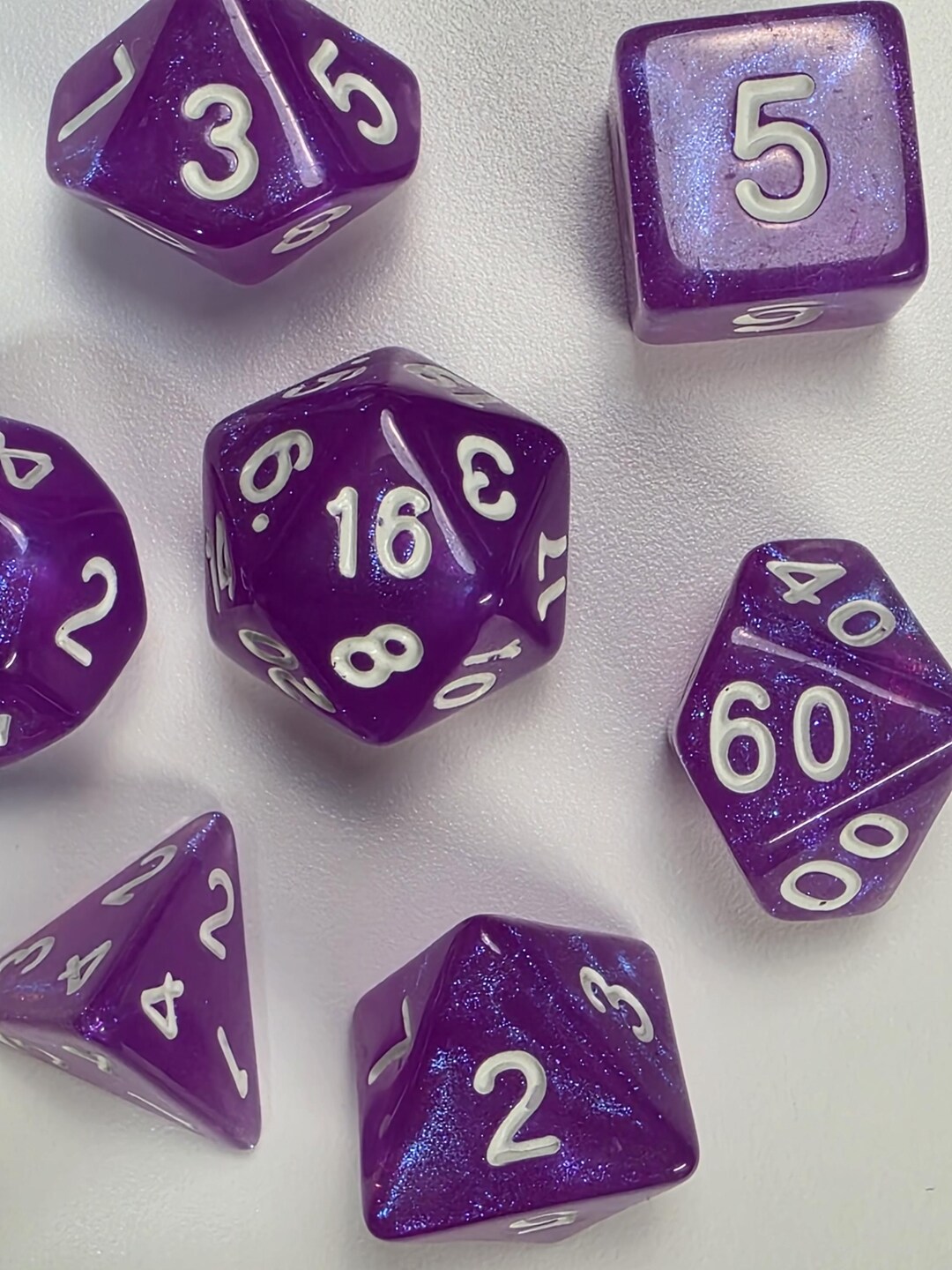 Electric Orchid | 7 Piece Dnd Dice Set - Etsy