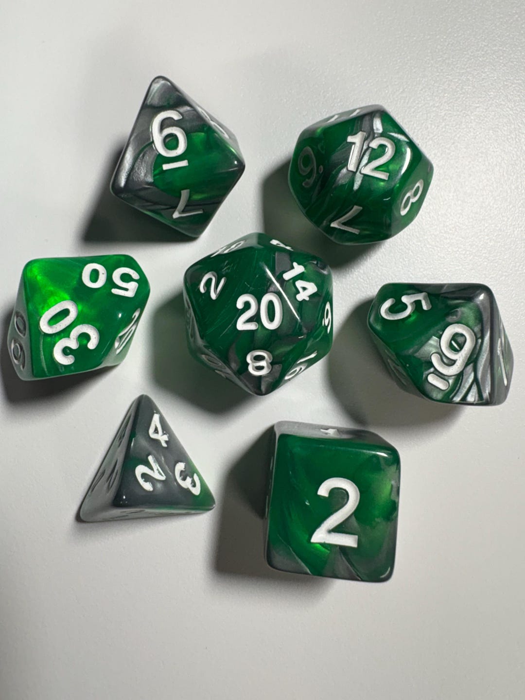 Emerald Ore | 7 Piece Dnd Dice Set - Etsy