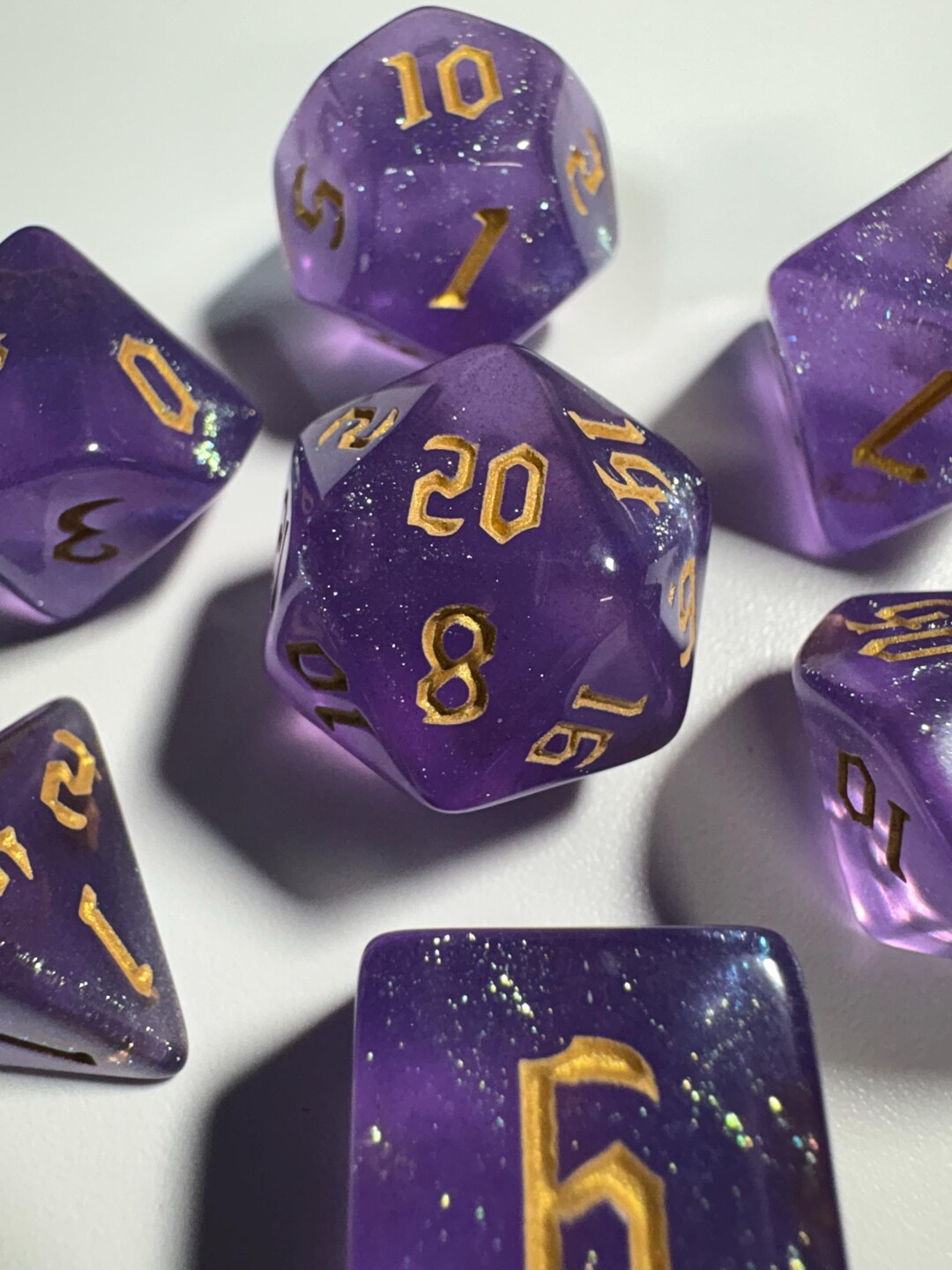 Eladrin Purple | 7 Piece Dnd Dice Set - Etsy Australia