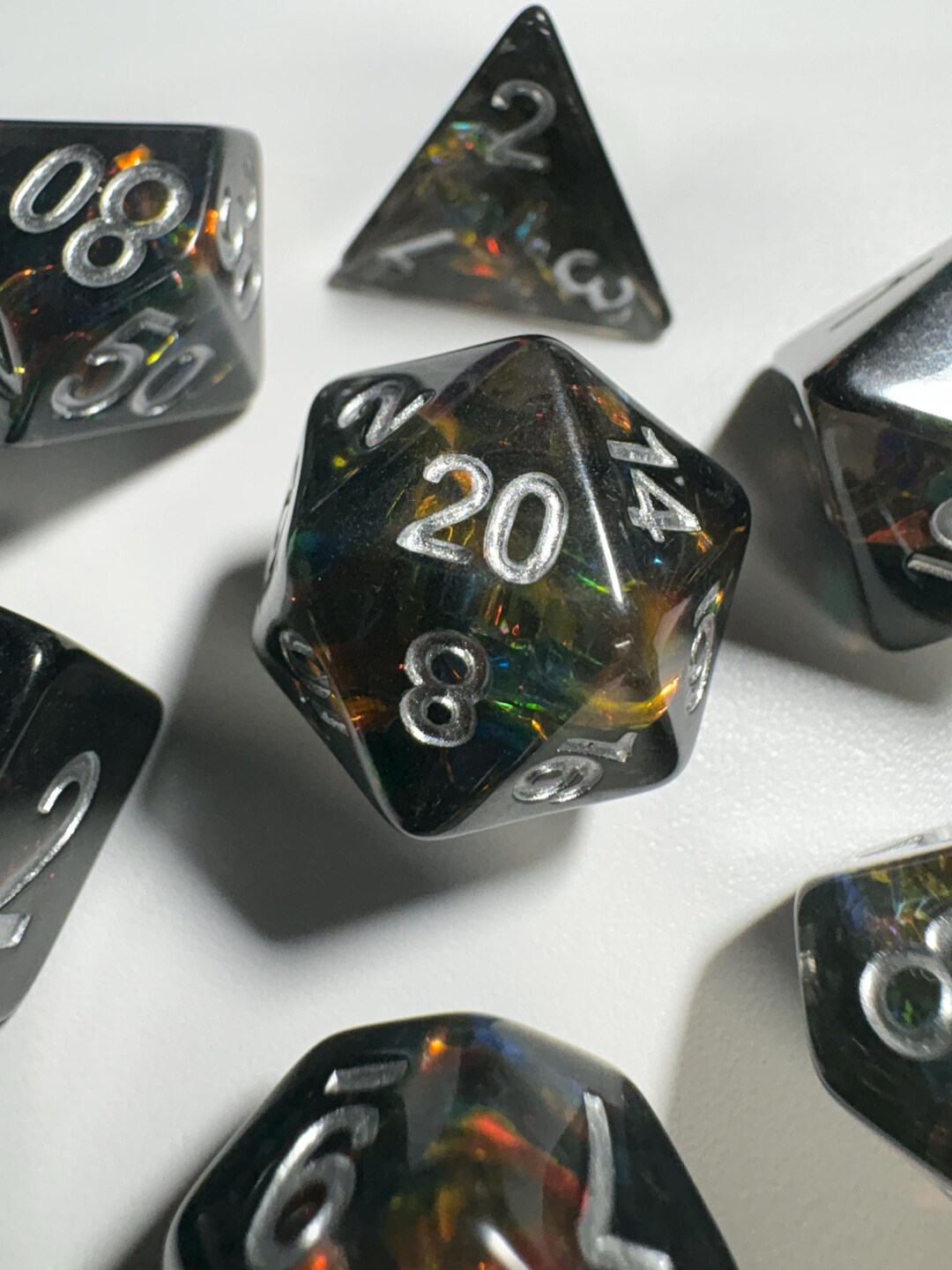Dark Spark | 7 Piece Dnd Dice Set - Etsy UK