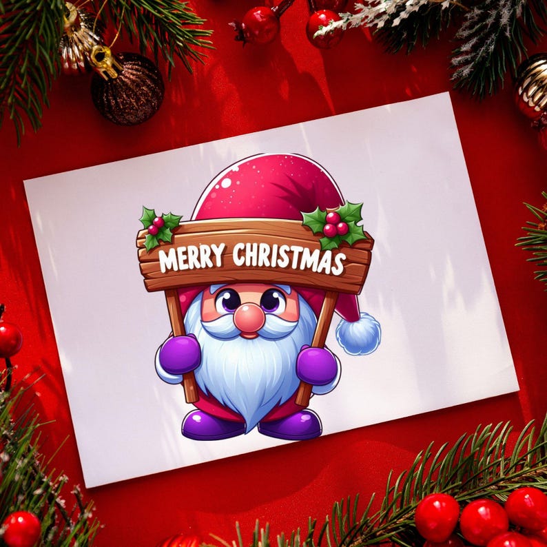 Christmas Gnome Clipart: Holiday PNG Bundle (digital Download) - Etsy