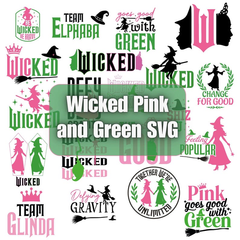 Wicked Movie SVG Mega Bundle | Vintage Emblem, Musical Theatre (digital ...