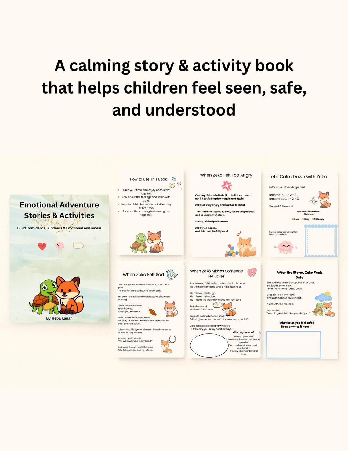 Kids' Emotional Regulation Workbook, Ages 6-9 (printable & Digital) - Etsy