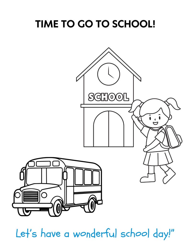 Kids Daily Routine Activity Book | Printable Cut and Paste + Coloring ...