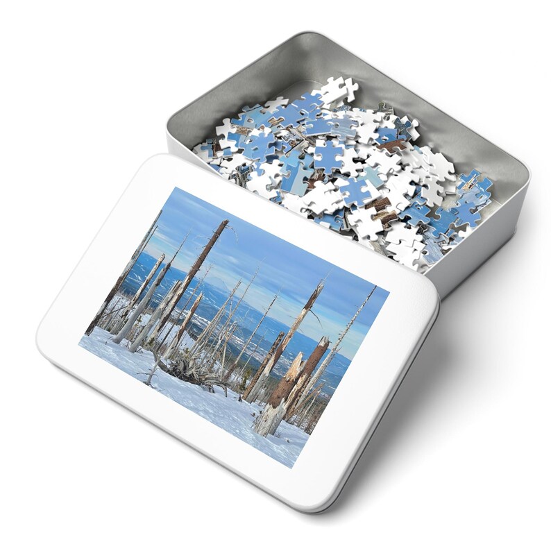 Winter Mountain Snow Jigsaw Puzzle With Tin | Scenic Landscape Puzzle ...