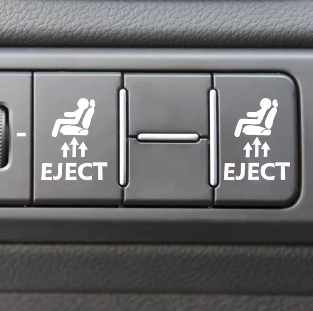 EJECT Button Decal for Car Accessories (MEASURE) Compatible 911, 718 ...