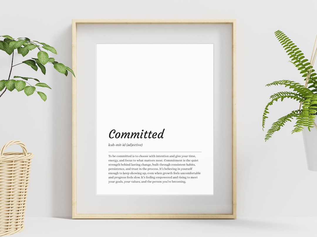Committed Word Art, Wall Print, Printable Digital Download - Etsy