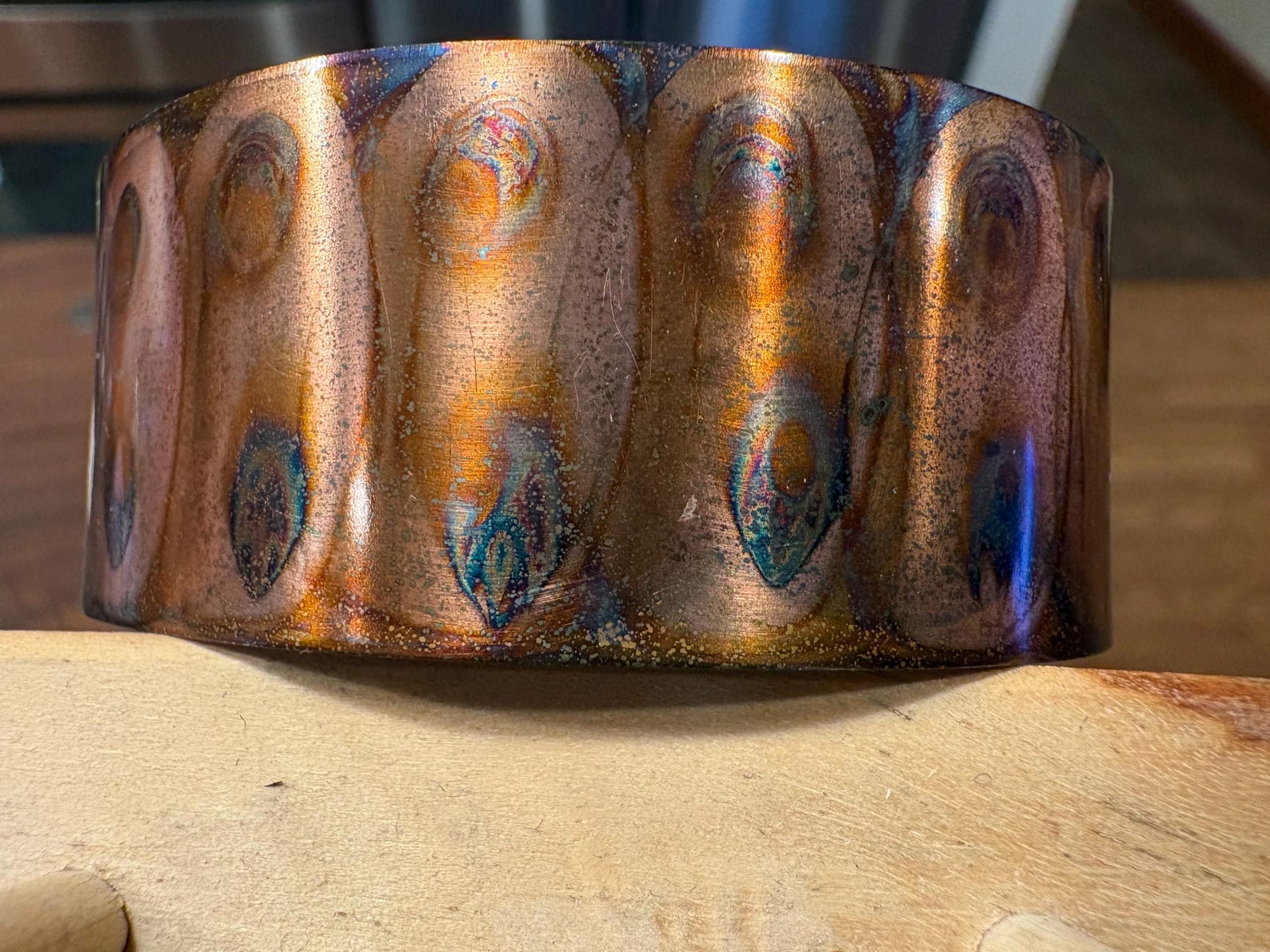 Flame Patina Copper Cuff Bracelet - Etsy