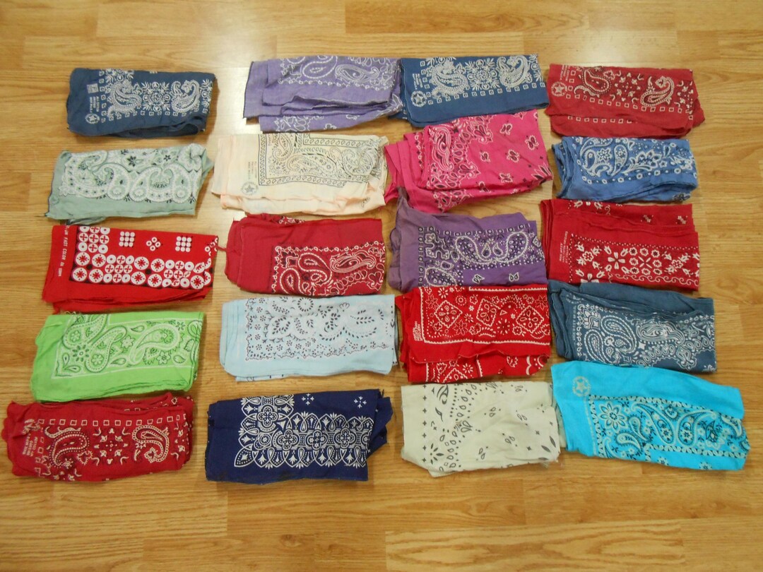 Vintage Antique Lot of 20 MIXED Prints Soft Cotton Biker Old School ...