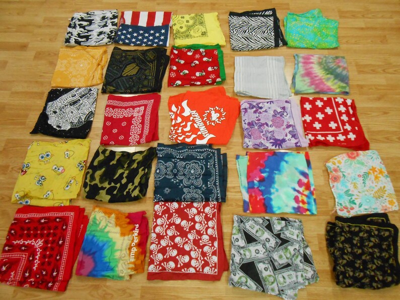 Mixed Lot of 25 Mixed Prints HIS & HERS Soft Cotton Biker Old School ...