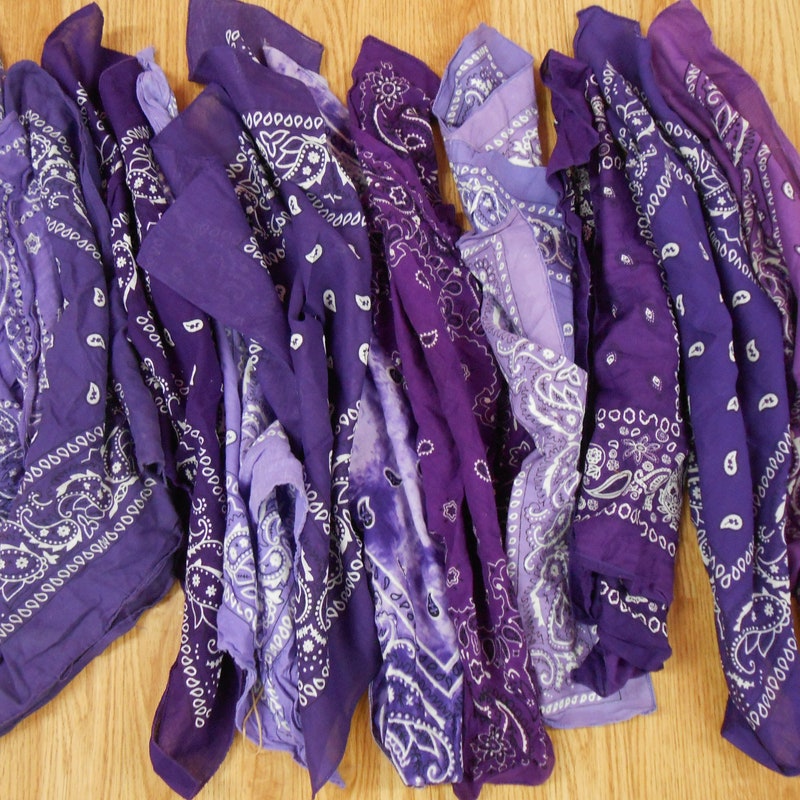 Purple Bandana - Etsy
