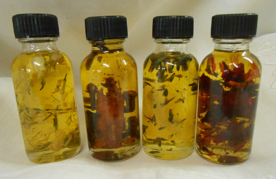 4 Handmade ELEMENTAL Oils 1 Oz Earth Fire Water Air Infused W ESSENTIAL ...