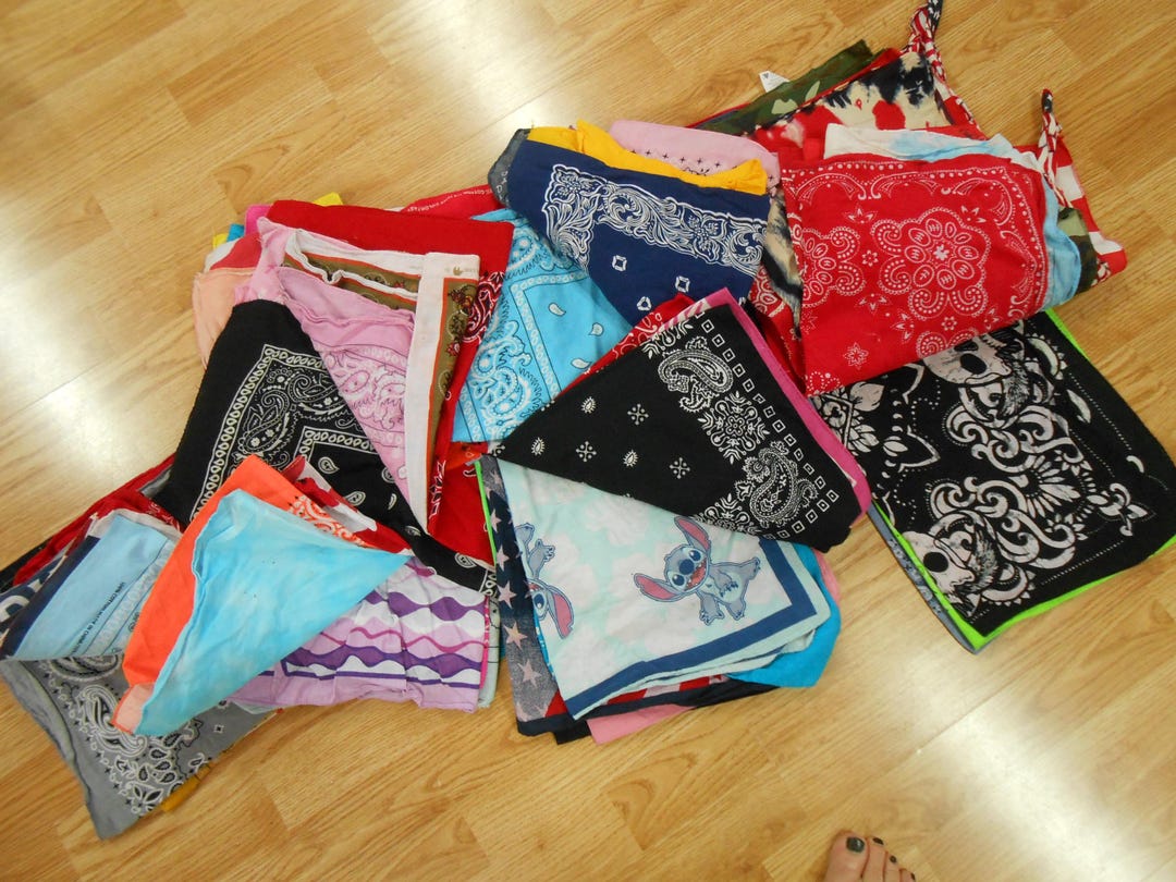 Spotted Lot of 60 Mixed Prints & Colors PAISLEY 100% Cotton OLD SCHOOL ...