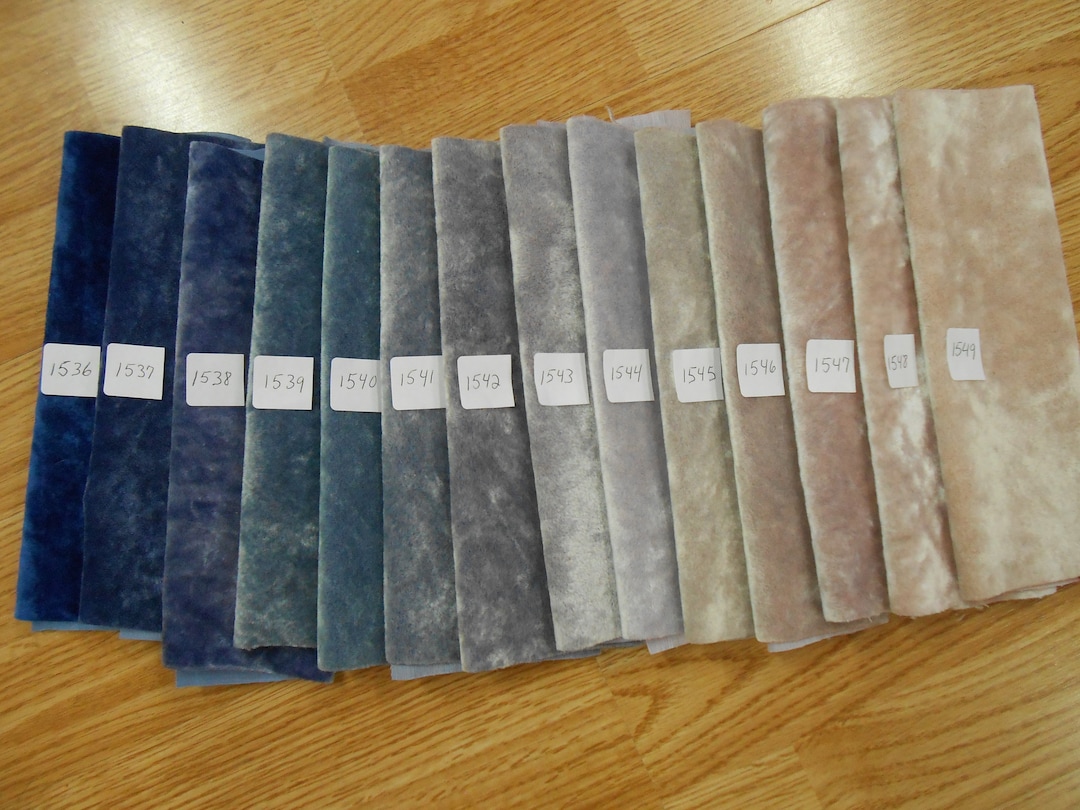 SMOKEY LONG PILE Vintage Velvet Fabric for Mini Teddy Bears 9x9 Inch ...