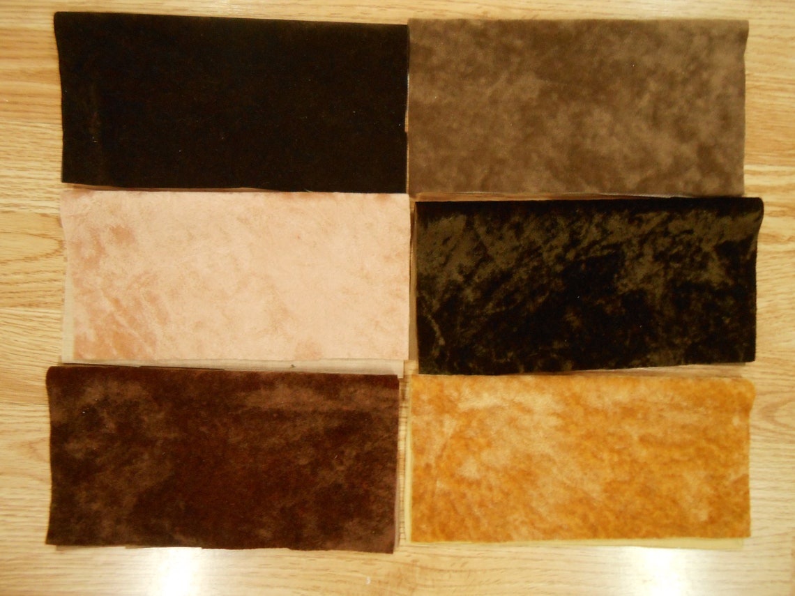 Vintage Thick BROWN LONG PILE Plush Rayon Velvet Craft Fabric for Mini ...