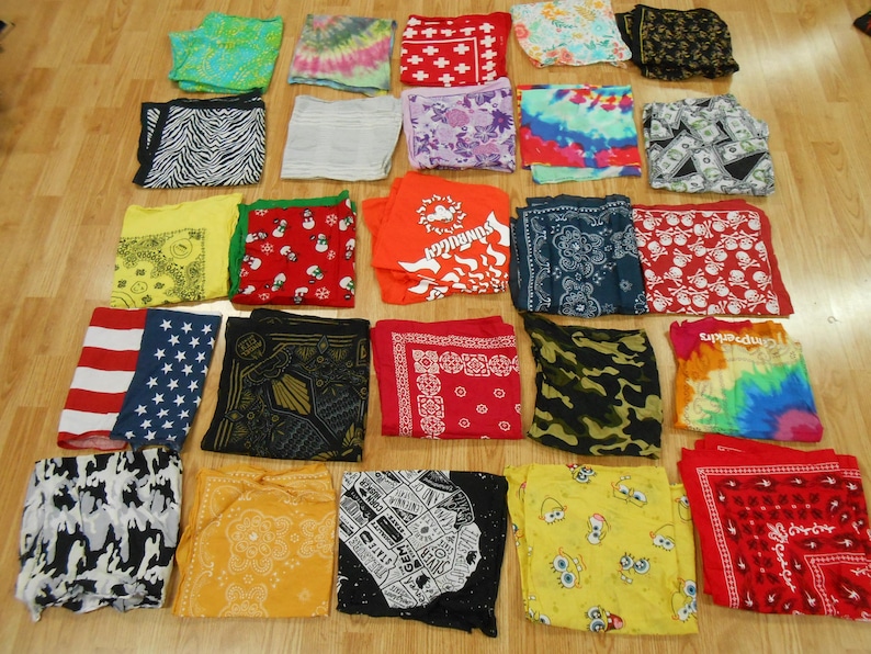 Mixed Lot of 25 Mixed Prints HIS & HERS Soft Cotton Biker Old School ...
