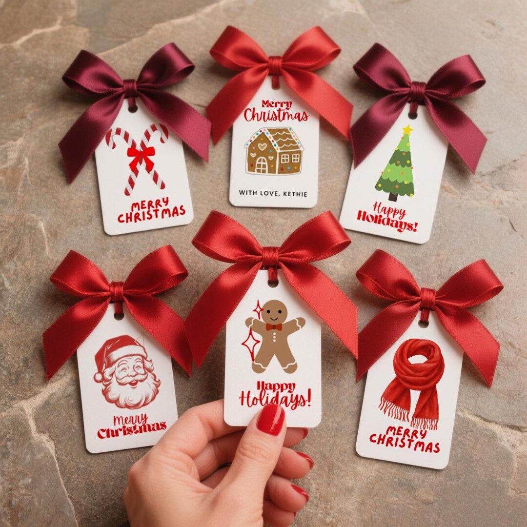 Editable Christmas Gift Tags, Holiday Printable (digital Download) - Etsy