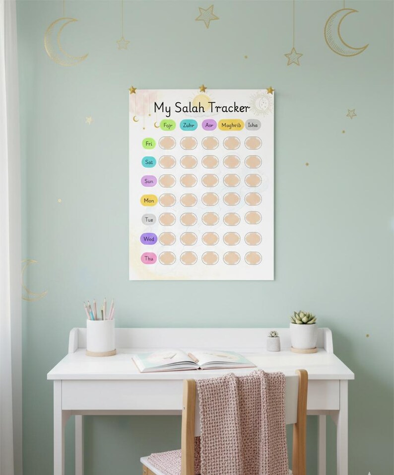 Kids Salah Tracker Printable | Islamic Prayer Chart (digital Download ...