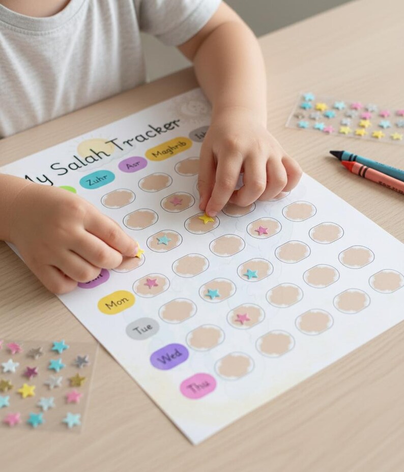 Kids Salah Tracker Printable | Islamic Prayer Chart (digital Download ...