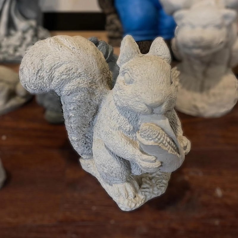 Stone Squirrel Statue - Etsy