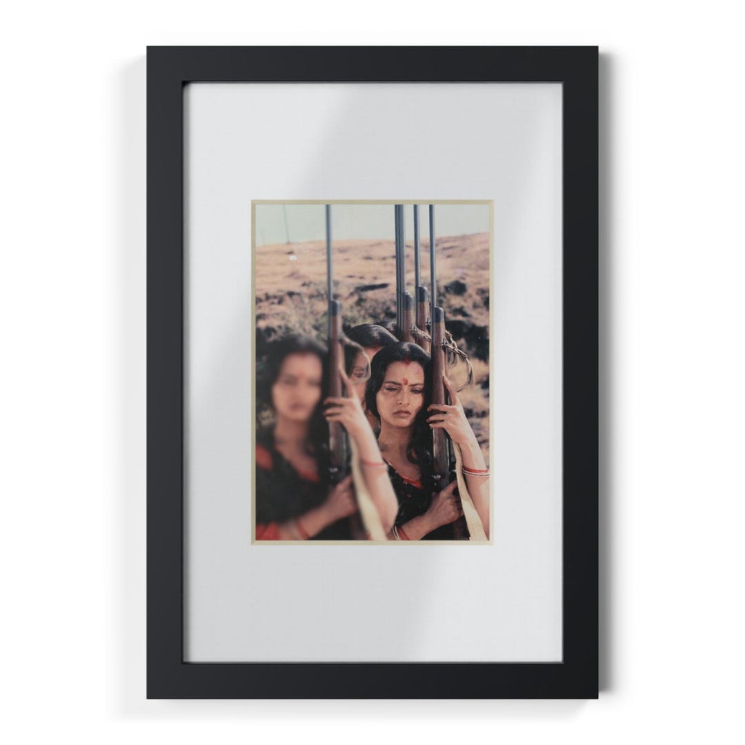 Rekha Portrait Framed Poster | Retro Bollywood Art - Etsy Canada