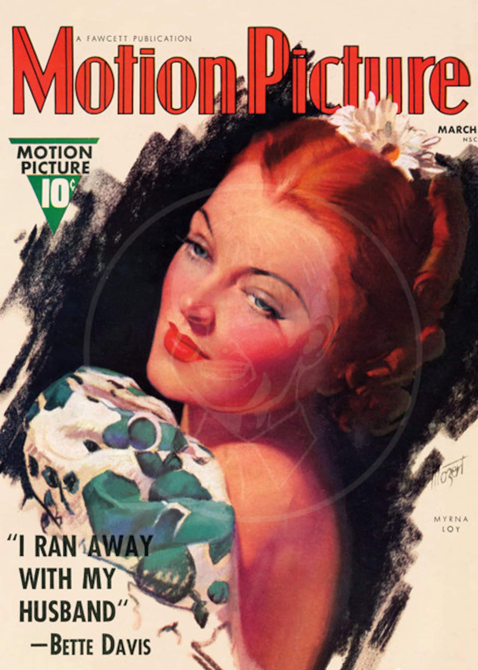 Motion Picture Magazine mar 38 10x14 Giclée Canvas Print - Etsy