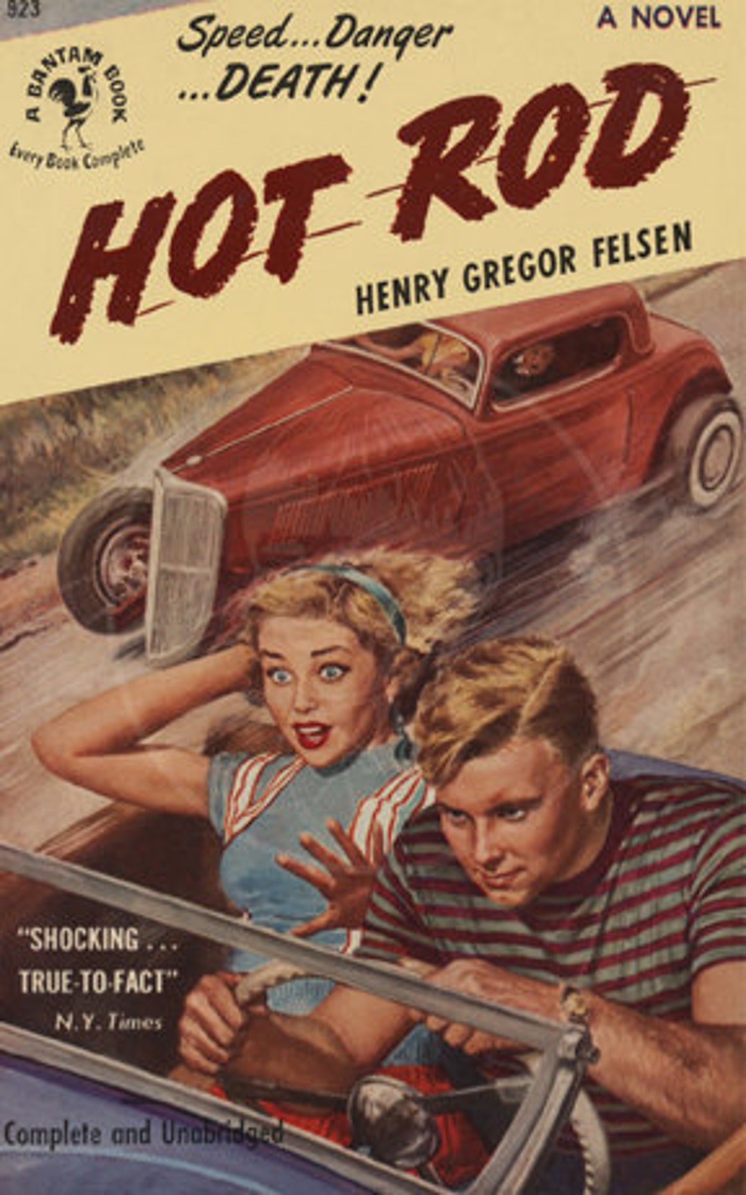Hot Rod - 10x16 Giclée Canvas Print of a Vintage Pulp Paperback Cover ...