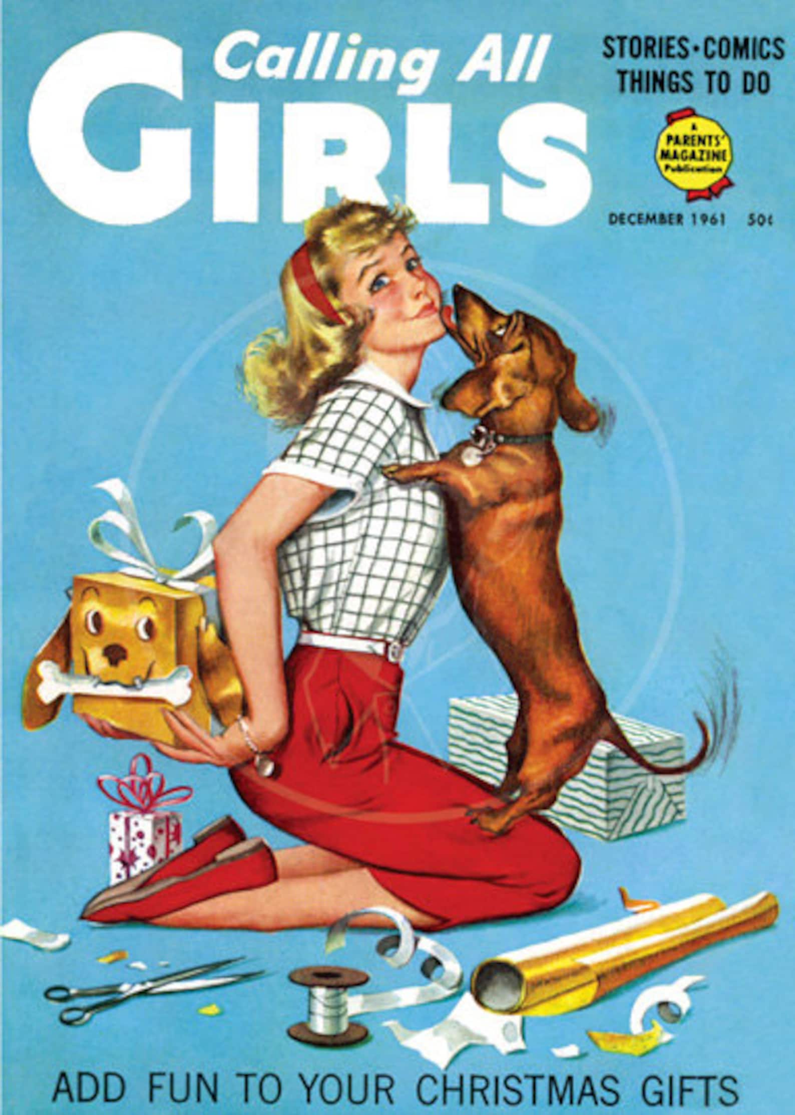 Calling All Girls dec 1961 10x14 Giclée Canvas Print of | Etsy