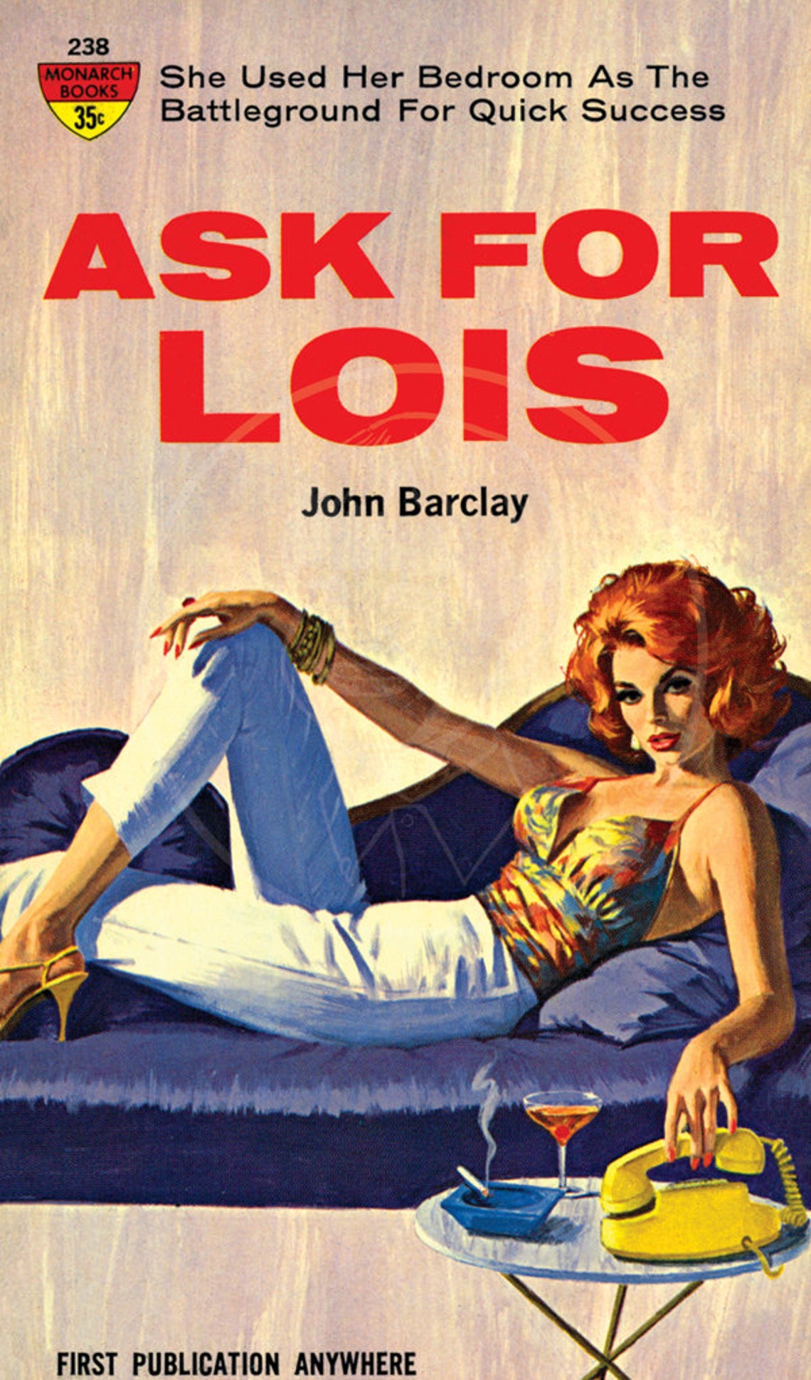 Ask For Lois 10x17 Giclée Canvas Print Of A Vintage Pulp Etsy