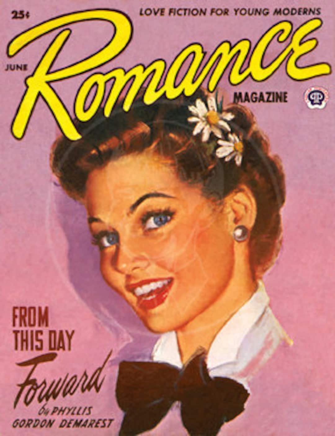 Romance Magazine (june 1953) - 10x13 Giclée Canvas Print of Vintage ...