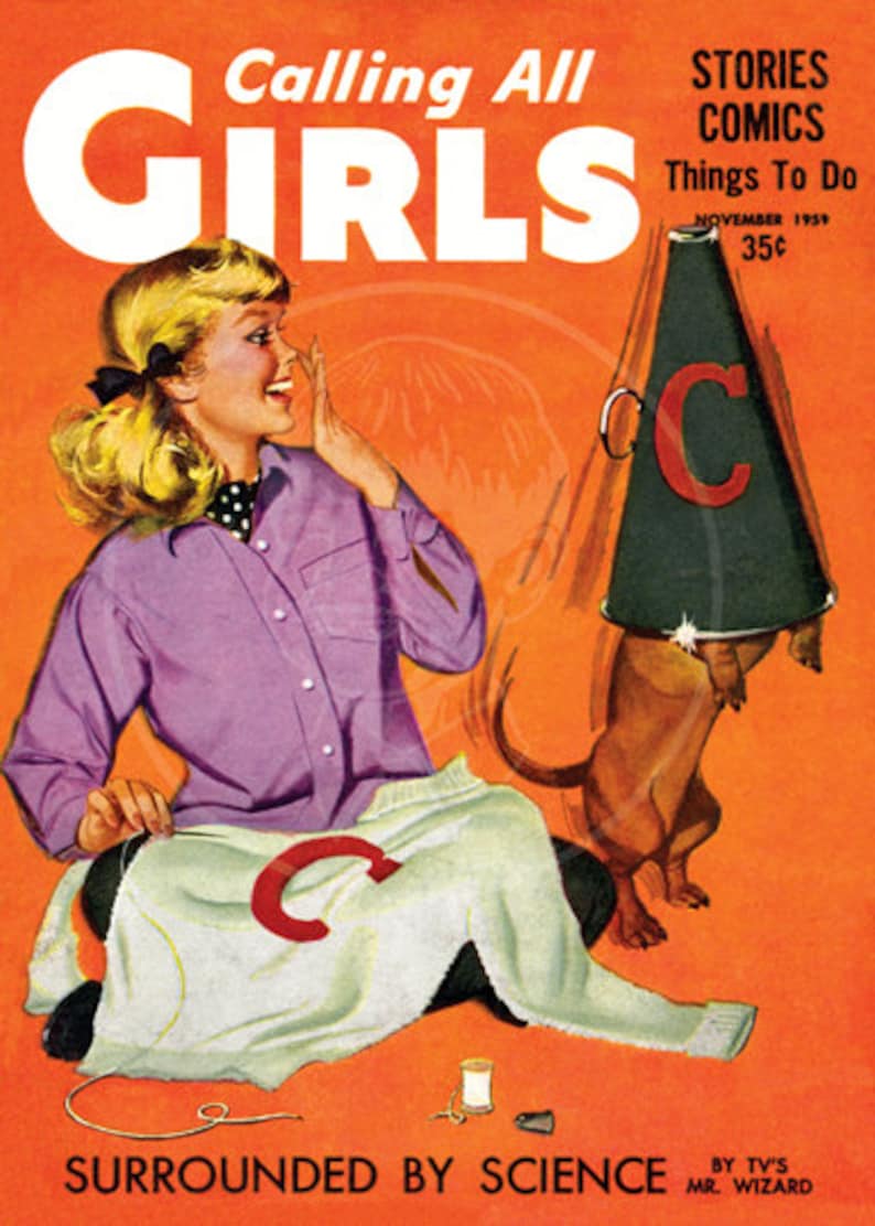 Calling All Girls nov 1959 10x14 Giclée Canvas Print of - Etsy