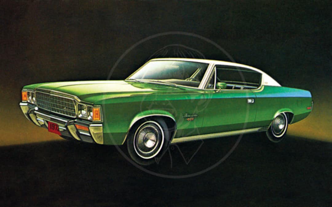 1972 AMC Ambassador SST 2 Door - 10x16 Giclée Canvas Print of Vintage ...