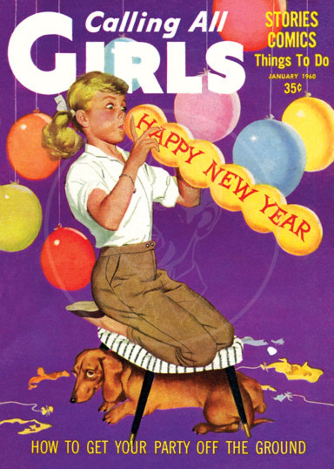 Calling All Girls (jan 1960) - 10x14 Giclée Canvas Print of Vintage ...