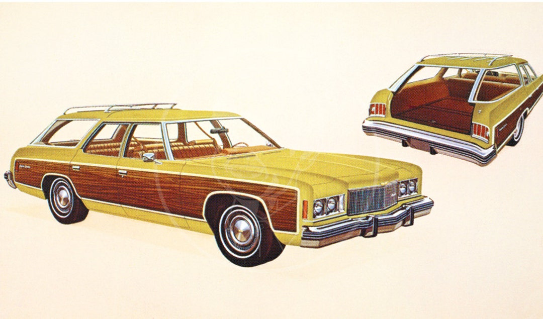 1974 Chevy Caprice Estate Station Wagon - 10x17 Giclée Canvas Print of ...