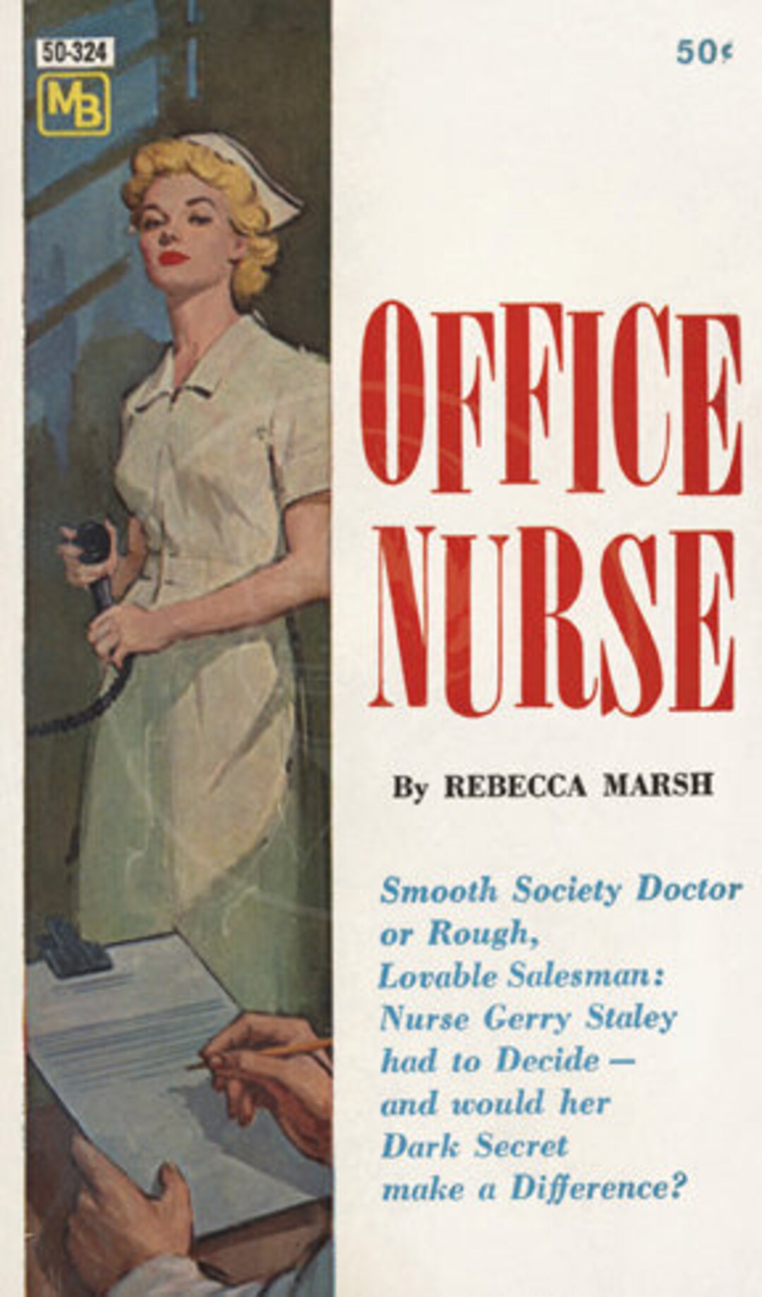 Office Nurse - 10x17 Giclée Canvas Print of a Vintage Pulp Paperback ...