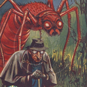 The Red Insects - 10x15 Giclée Canvas Print of Vintage Pulp Science ...