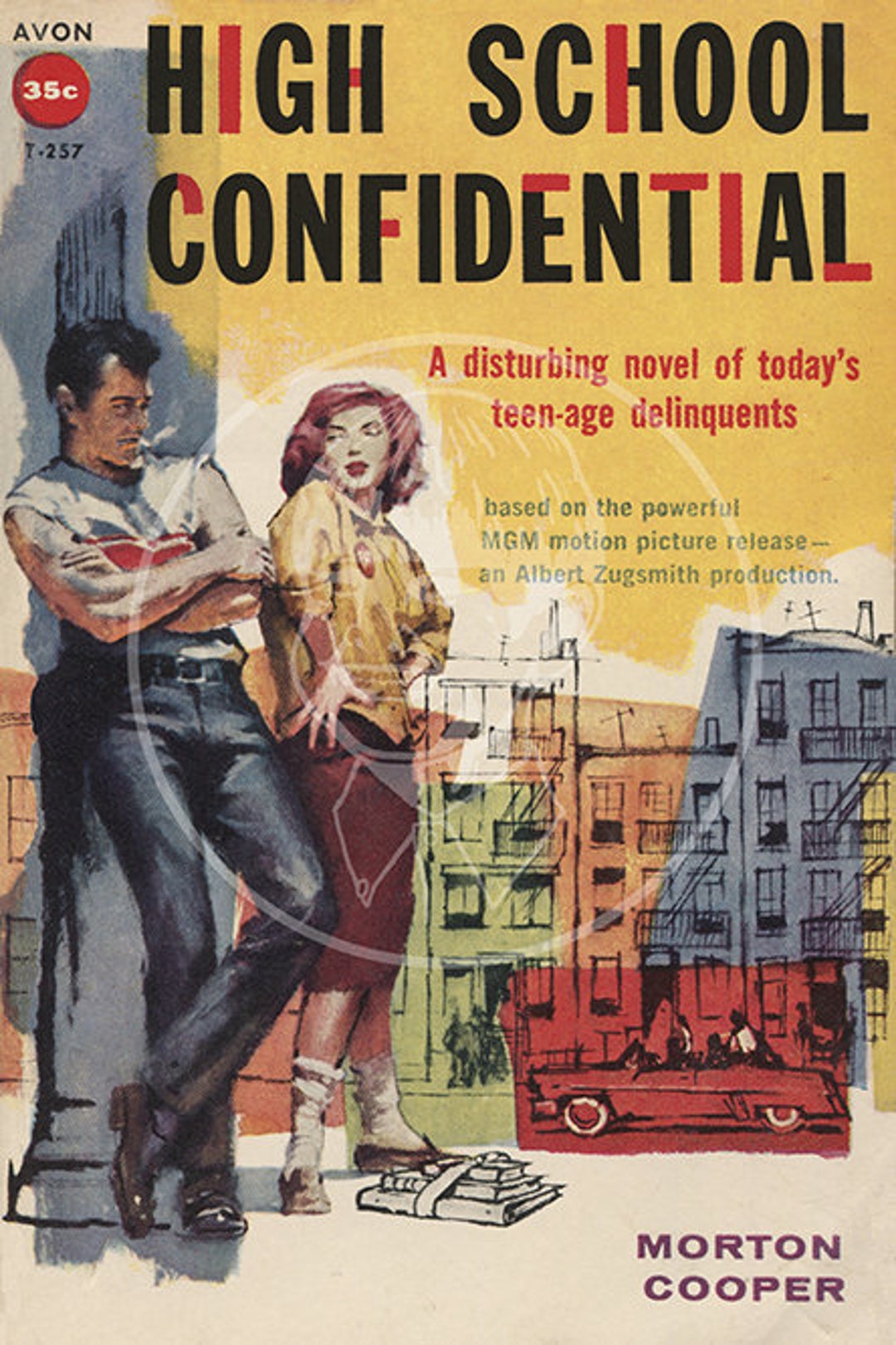 High School Confidential - 10x15 Giclée Canvas Print of a Vintage Pulp ...