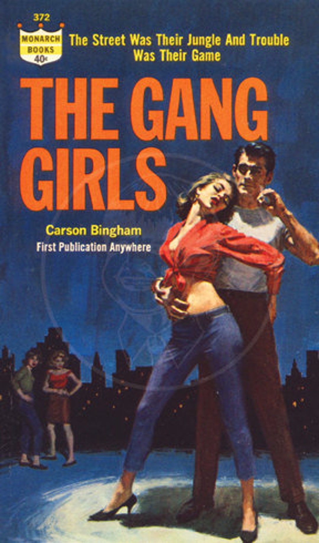 The Gang Girls - 10x17 Giclée Canvas Print of a Vintage Pulp Paperback ...
