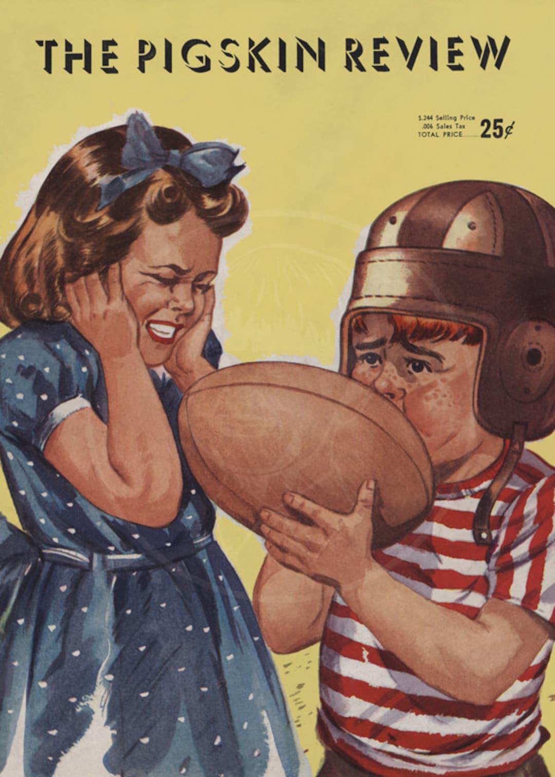 The Pigskin Review (nov 1945) - 10x14 Giclée Canvas Print of a Vintage ...