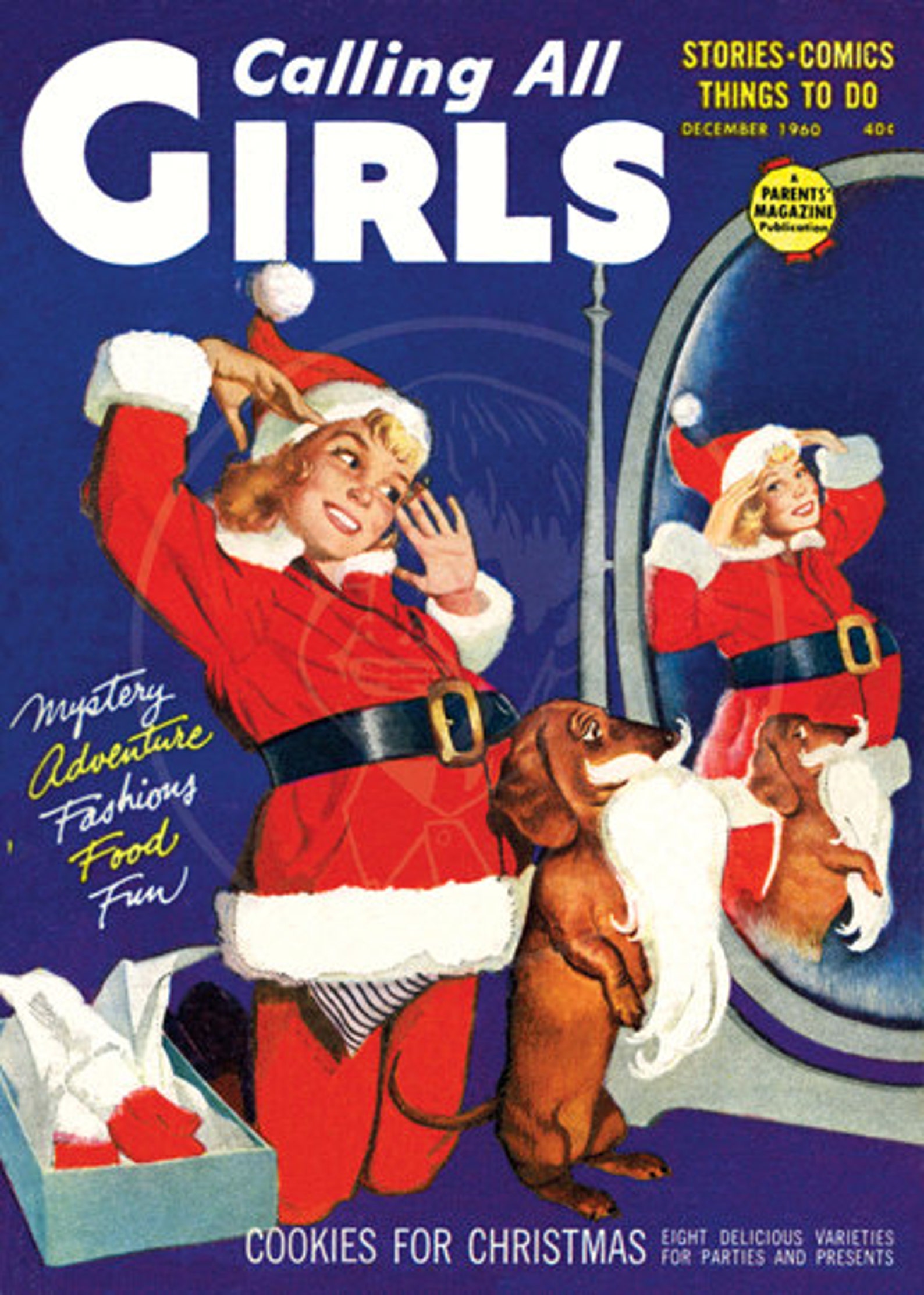 Calling All Girls (dec 1960) - 10x14 Giclée Canvas Print of Vintage ...
