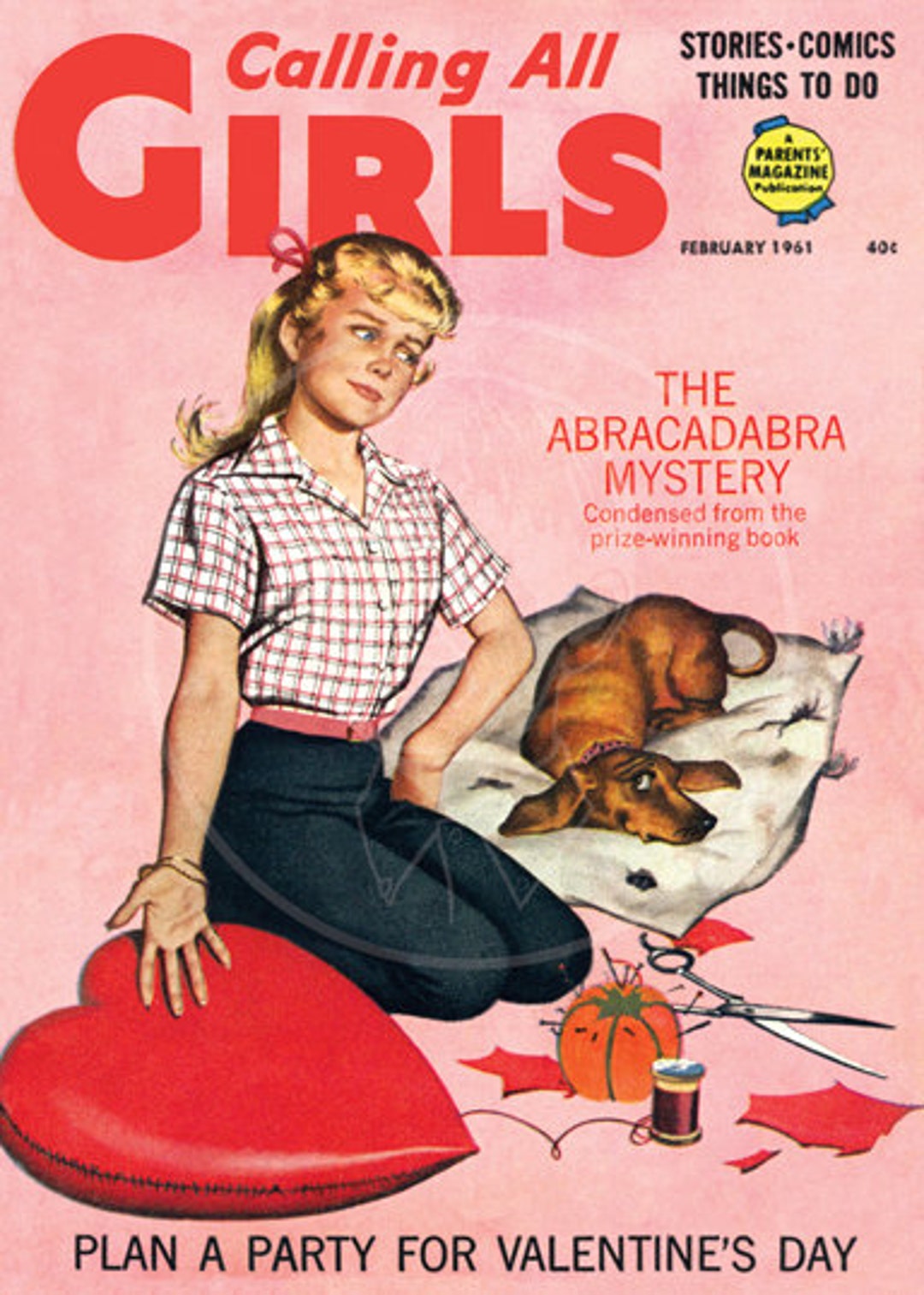 Calling All Girls (feb 1961) - 10x14 Giclée Canvas Print of Vintage ...