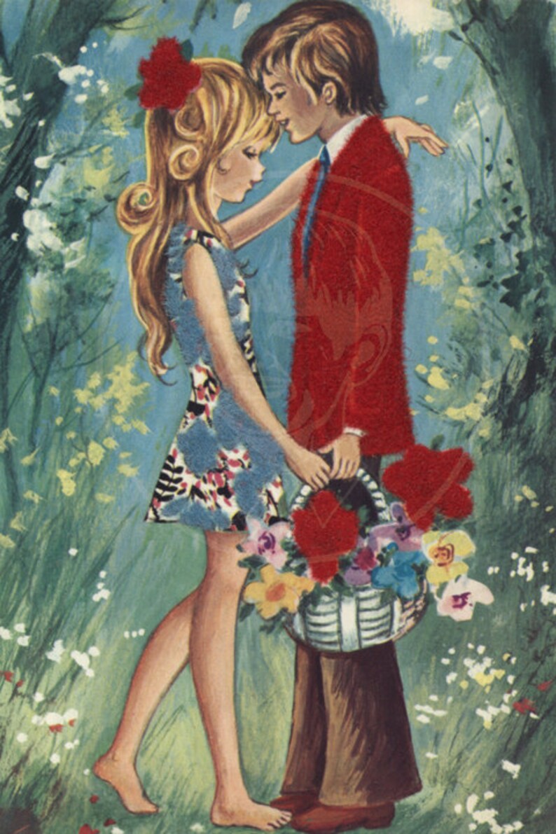 Groovy Art 002 10x15 Giclée Canvas Print of a Vintage - Etsy UK