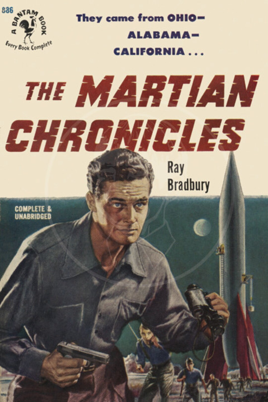 The Martian Chronicles - 10x15 Giclée Canvas Print of a Vintage Pulp ...
