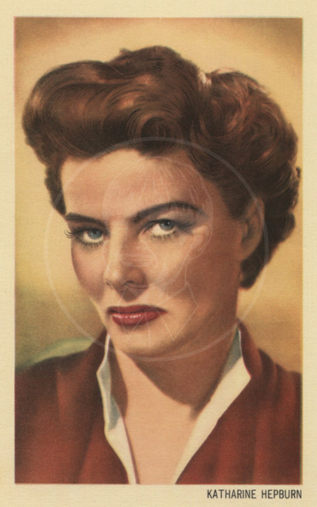 Katharine Hepburn - 10x16 Giclée Canvas Print of Vintage Postcard - Etsy
