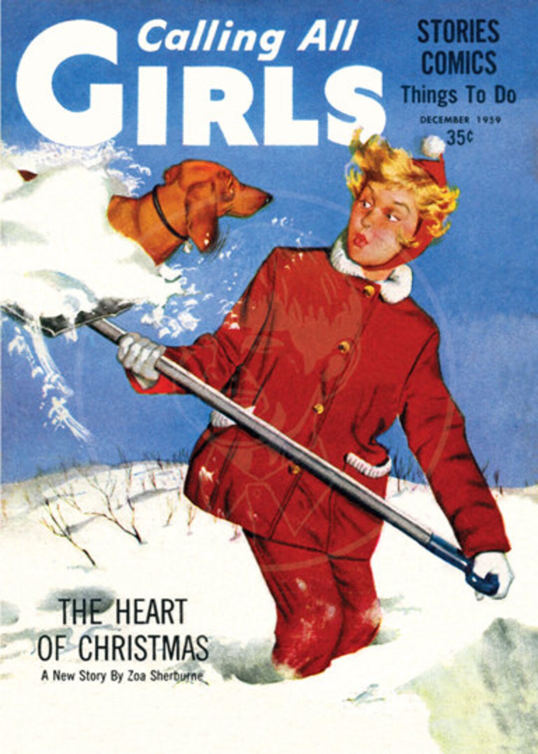 Calling All Girls (dec 1959) - 10x14 Giclée Canvas Print of Vintage ...