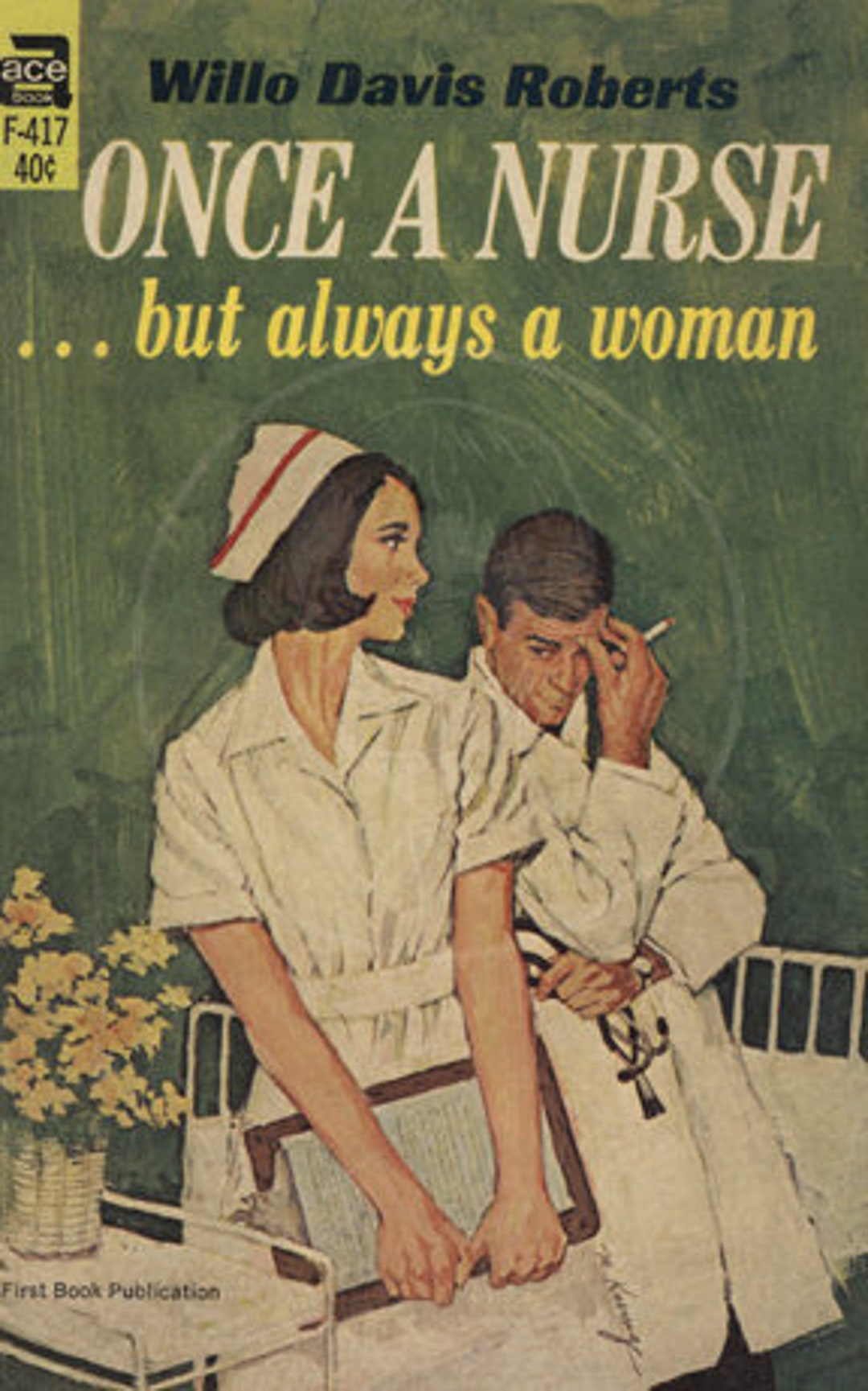 Once A Nurse 10x16 Giclée Canvas Print Of A Vintage Pulp Paperback