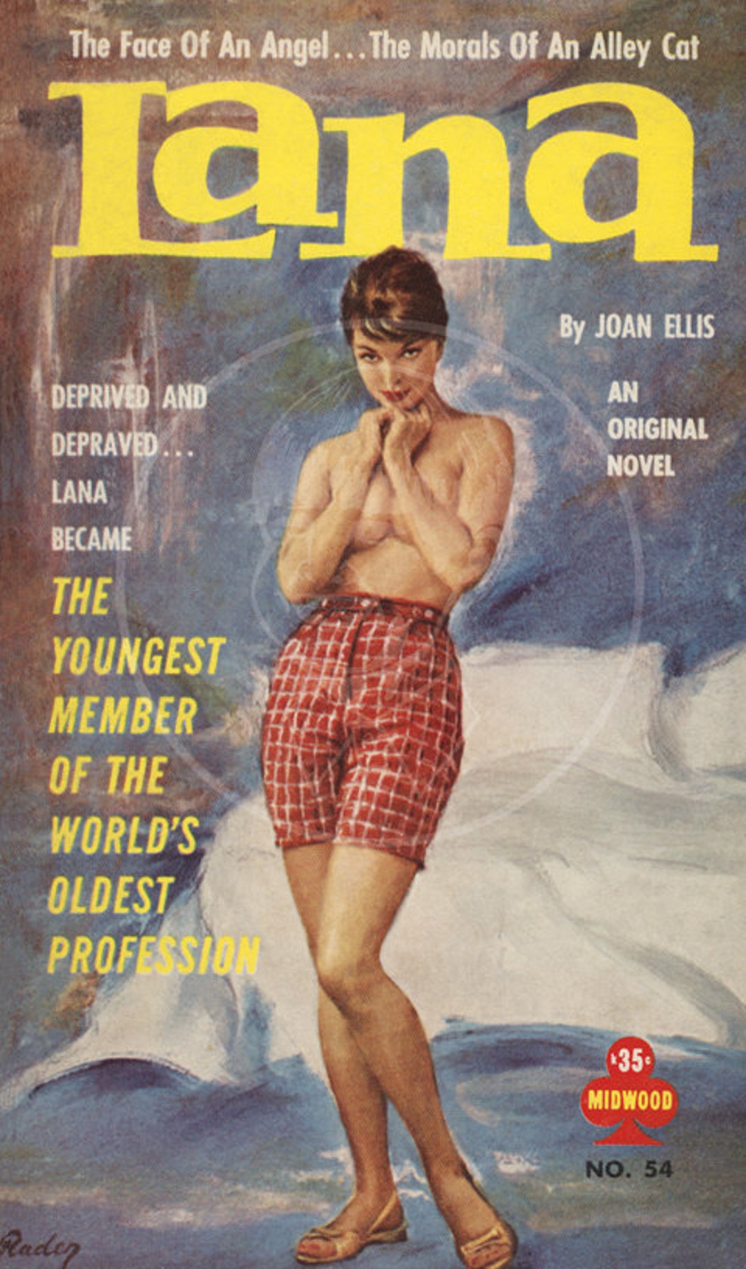 Lana 10x17 Giclée Canvas Print Of A Vintage Pulp Paperback Etsy