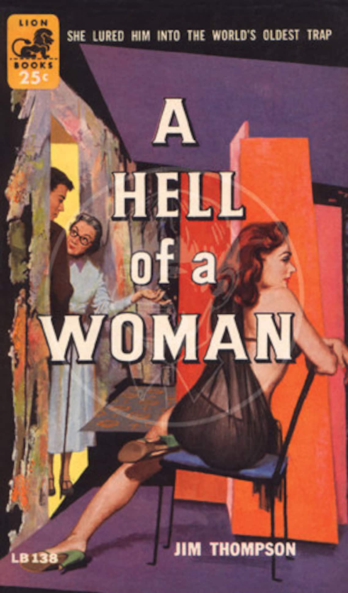 A Hell Of A Woman 10x17 Giclée Canvas Print Of A Vintage Etsy